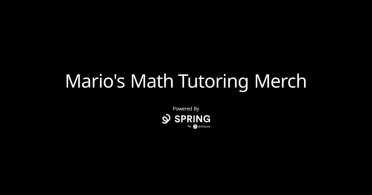 Mario's Math Tutoring Merch