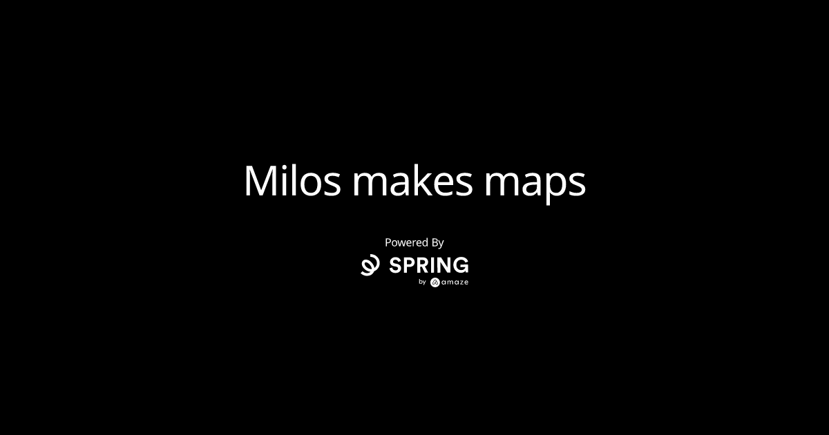 Milos makes maps