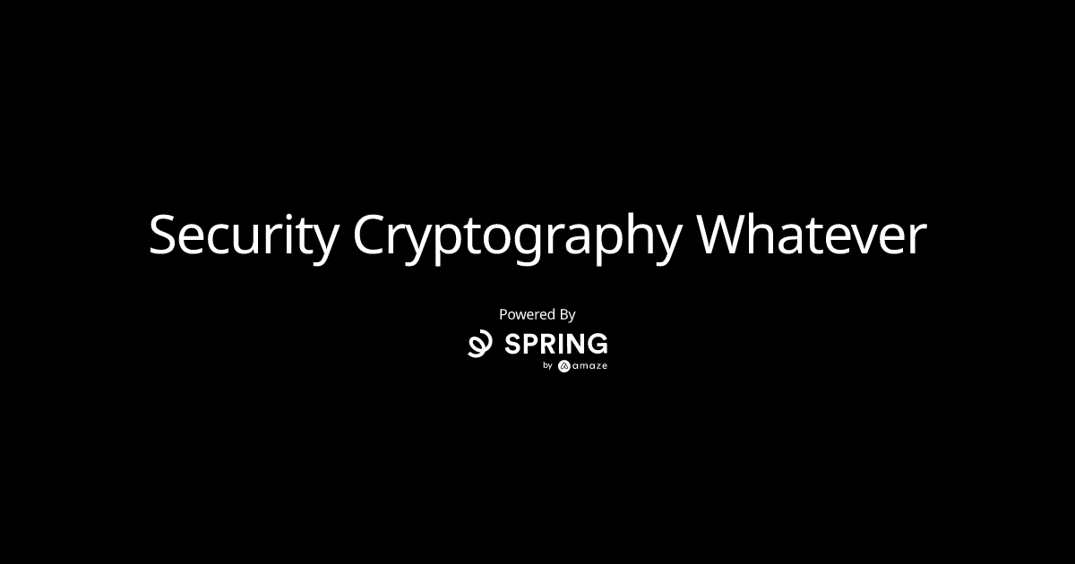 Security Cryptography Whatever